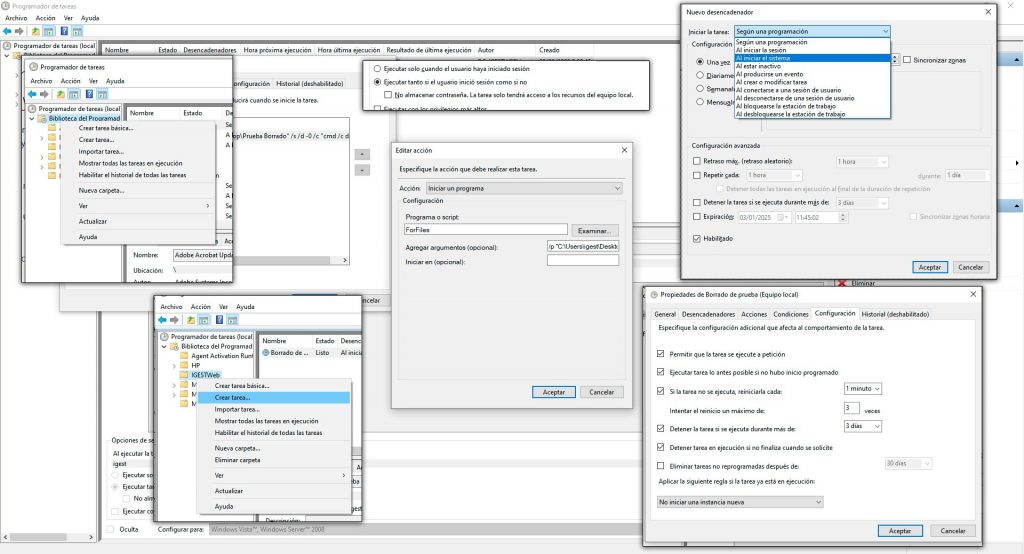 Automatizando el borrado de archivos en una carpeta de Windows – IGESTWeb